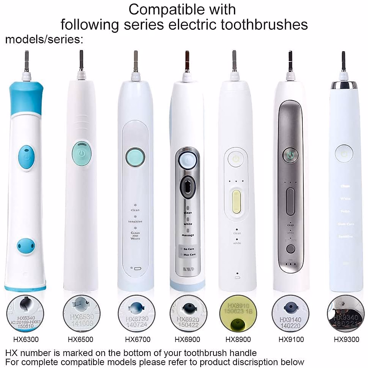 Electric Toothbrush Metal Shaft/Vibrating Tip Replacement Parts Compatible with Philips HX6340 HX6530 HX6710 HX6920 HX9140 HX9340 HX8910 HX9350, Shaft Connector Block with Waterproof Rubber Seal