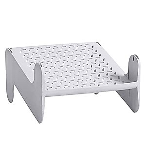 KNFUT Shoe Slots, Stackable Shoe Storage Rack Hollow Pattern Footwear Organizer Holder for Home Bedroom Dormitory Closet Non Slipping Shoes Racks (Color : White Color)