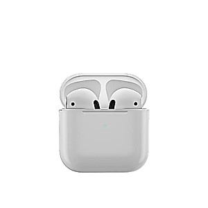 True Wireless Earbuds Bluetooth Headphones Touch Control with Wireless Charging Case IPX8 Waterproof Stereo Earphones in-Ear Built-in Mic Headset Premium Deep Bass for Sport White