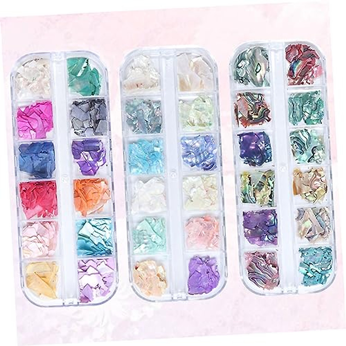 FOMIYES 9 Boxes Nail Glitter Flakes Nail Art Sticker Nail Encapsulation Accessories Manicure Stickers Manicure Accessories Nail Drill bits Nail Stamper Nail Gel Flake 3D Carapace Charm