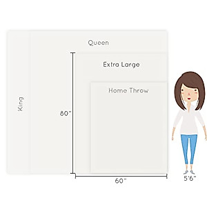 Saranoni Extra Large Throw Blanket Decorative Double-Layer Bamboo Blanket 60" x 80" (Extra Large Mudcloth)