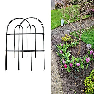 MTB Green Garden Border Folding Fence Lawn Yard Fence 24 Inch x 10 Feet,Pack of 5 set, Overall Length 50 Feet,Landscape Panel,Folding Patio Fences Flower Bed Pet Barrier Section Panel Decorative Fence