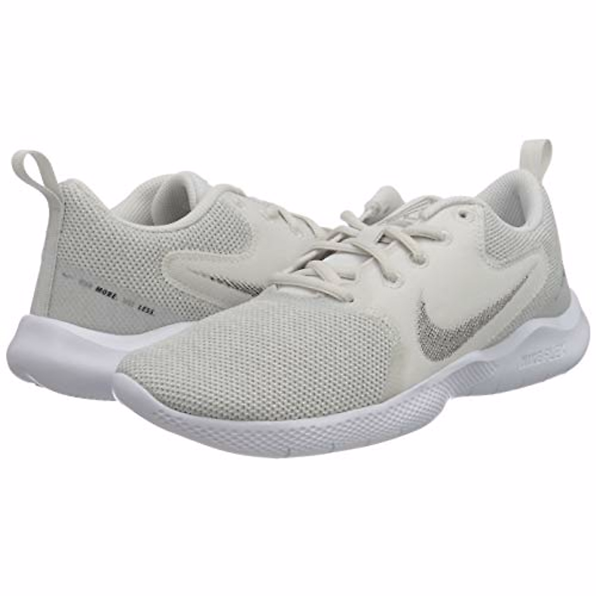 Nike Women's WMNS Flex Experience RN 10 Running Shoe, White MTLC Silver Platinum Tint Lt Smoke Grey, 6.5