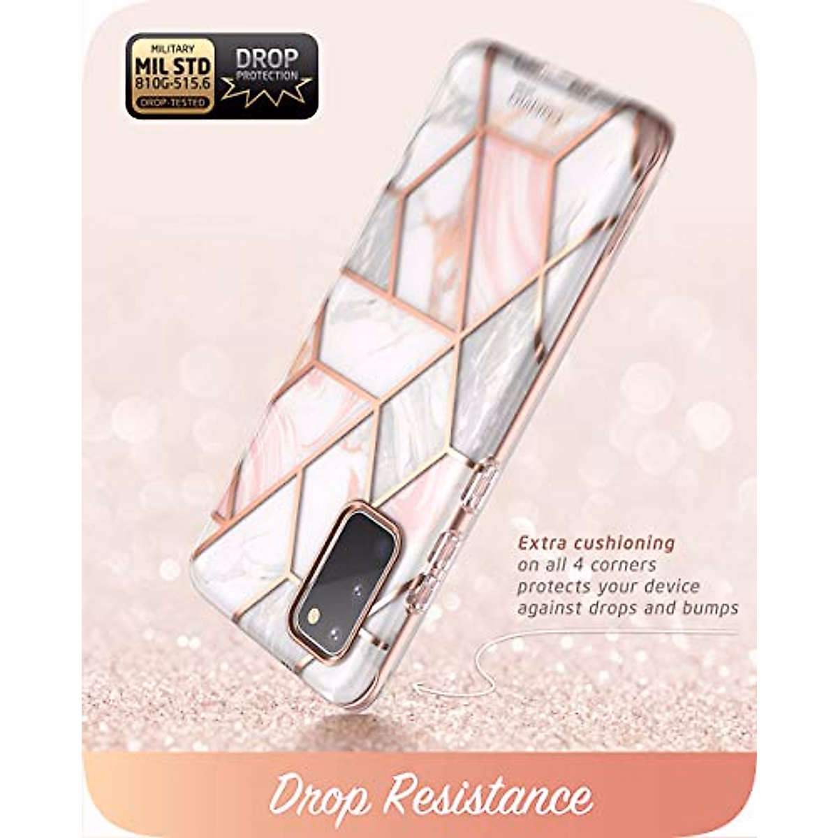 i-Blason Cosmo Series Designed for Samsung Galaxy S20 FE 5G Case (2020 Release), [Built-in Screen Protector] Slim Stylish Protective Case (Marble)