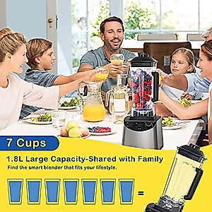 Blender Smoothie Maker, Blender 1400W with 1.8L BPA-free Tritan Container, Professional Baby Food Processor and Juicer Blender with 2 Home Modes