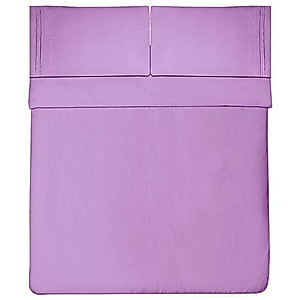 Twin Sheets - Breathable Luxury Sheets with Full Elastic & Secure Corner Straps Built In - 1800 Supreme Collection Extra Soft Deep Pocket Bedding Set, Sheet Set, Twin, Plum