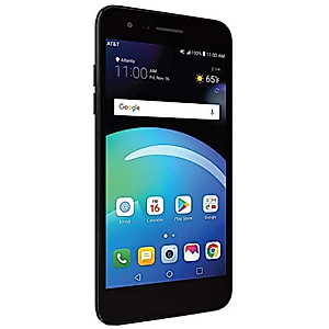LG Phoenix 4 AT&T Prepaid Smartphone with 16GB, 4G LTE, Android 7.1 OS, 8MP + 5MP Cameras - Black (Renewed)