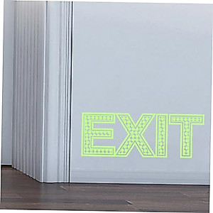 WHAMVOX 2 Sheets Export Sticker Outlet Stickers Exit Stickers Signs Ire Exit Signage Shopping Mall Exit Decal Exit Decals Mall Supplies Adhesive Exit Sticker Glowing Sticker The Pet