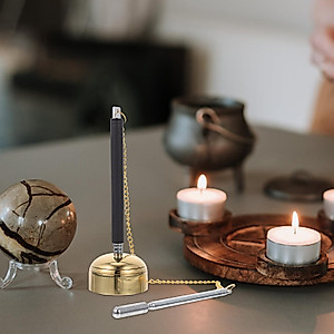 VOSAREA Tingsha Bell Buddhist Chime Meditation Chime Bells Buddhist Lucky Symbols Tingsha Cymbals Temple Dharma Ritual Utensil (S)