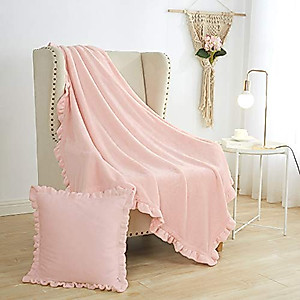 Rachel Ashwell Farmhouse Decorative Throw Pillow, 18X18, Pink