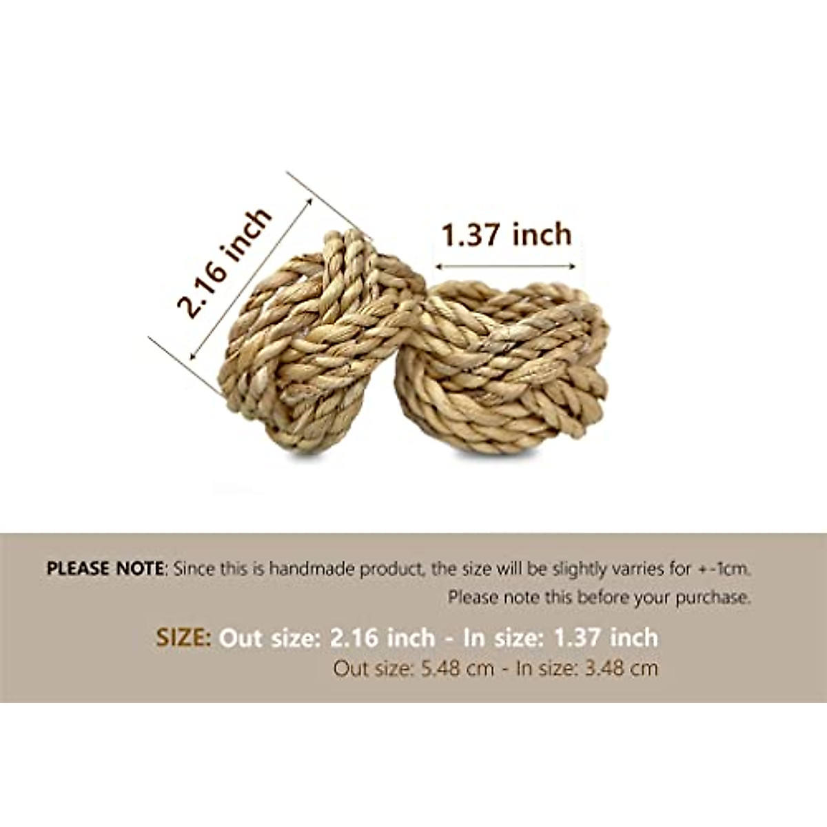 TAGREE Wicker Napkin Rings Set of 12, Woven Napkin Rings, Napkin Rings Bulk for Dinning Table, Easter Napkin Rings Set of 12, Farmhouse Napkin Rings, Rustic Napkin Rings