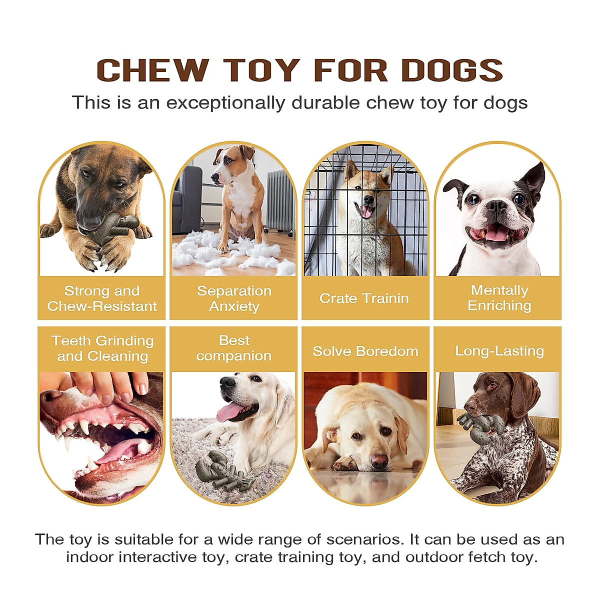 DeBage Dog Chew Toy, Lobster Dog Toy Heavy Duty Durable Chew Toys Indestructible Dog Chew Toys for Aggressive Chewers- Chew, Chase and Fetch for Large Dogs Gift (XL，Wood Color)
