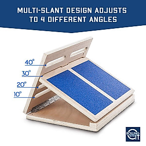Professional Slant Board for Calf Stretching - Adjustable Wooden Incline Board - Increase Flexibility, Mobility, Pain Relief - Anti-Slip Design - Achilles - Fascia Stretcher - Tight Calves