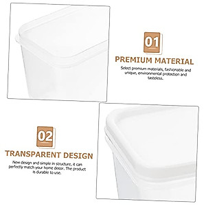 Cabilock 3pcs Transparent Noodle Box Pp Agricultural Products Food Grade