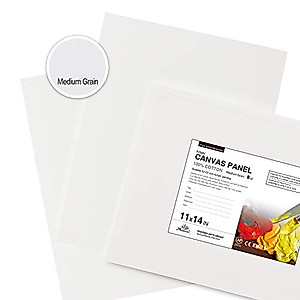 PHOENIX Painting Canvas Panels 11x14 Inch, 12 Value Pack - 8 Oz Triple Primed 100% Cotton Acid Free Canvases for Painting, White Blank Flat Canvas Boards for Acrylic, Oil, Watercolor & Tempera Paints