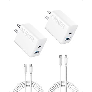 Anker iPhone 15 Charger, Anker USB C Charger Block, 2-Pack 20W Fast Wall Charger for 15/15 Pro/Pro Max/iPad Pro and More, with 2 Pack 5 ft USB-C Cable