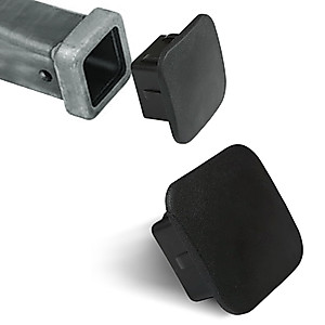 Miytsya 1 PC Car Tow Hook Dust Plug, 2In Rubber Square Mouth Trailer Receiver Tube Plug Protective Cover, Hitch Ball Insert Safety Tow Cover, Common Exterior Accessories for Most Cars (Black)