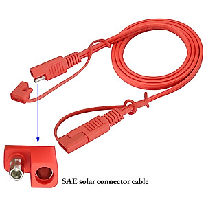 zdyCGTime SAE Extension Cord，Battery Extenstion Cable SAE to SAE Extension Cable Quick Disconnect Wire Harness SAE Power Cable with Waterproof Cap,for Automotive, Solar Panel Panel 18AWG 1m/3ft