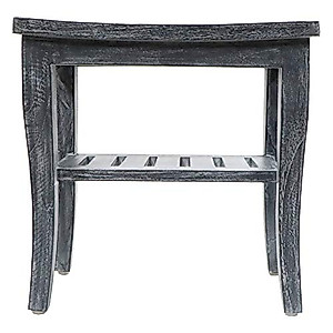 Redmon since 1883 Teak Petite Seat Shower Bench, Weathered Grey