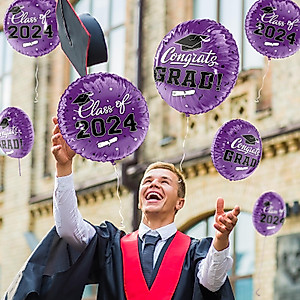 Class of 2025 Graduation Party Supplies & Decorations - 12pcs 18" Congrats Grad Green Balloons Set for Memorable Grad Celebrations