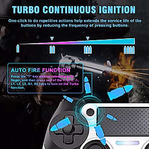 AantnaSR for PS4 Controller Wireless, with USB Cable,600mAh Battery,Dual Vibration,6-Axis Motion Control,3.5mm Audio Jack,Multi Touch Pad,Share Button, PS4 Controller Compatible with PS4/Slim/Pro/PC