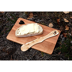 Butter knife - Handmade from Nordic untreated Juniper wood - Unique Elk Shape Handle