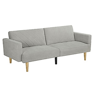 ROCKINGRUN Futon Sofa Bed - Memory Foam Modern Convertible Couch Bed with Snowflake Velvet Fabric - Folding Futon Sleeper Couch for Compact Living Space,Apartment,Dorm,Bonus Room