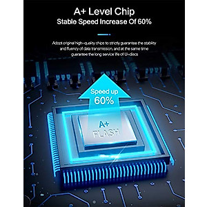 WANSENDA OTG Micro USB Flash Drive 16GB 32GB 64GB 128GB 256GB Dual USB Stick for Android Devices/PC/Tablet/Mac (64GB, Black)