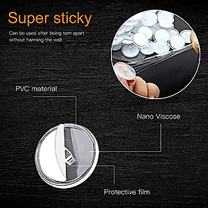 OOTSR 2cm Adhesive Ceiling Hook Small Disc Hanging Hook with 2.5cm Binding Rings, Sticky Disc Powerful Poster Holder Ceiling Suspension and Wall Hooks Strong Tape Ceiling Flagpole Set