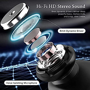 Santana Zulu by Carlos Santana, Bluetooth Earbuds in-Ear Headphones with Charging Case & Handsfree Controls, Built-in Mic Bluetooth Deep Bass Stereo Headsets, Wireless Earbuds for Running, Working Out