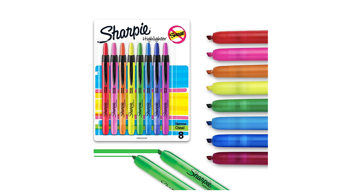 Sharpie Retractable Highlighters - Vibrant & Smudge-Resistant