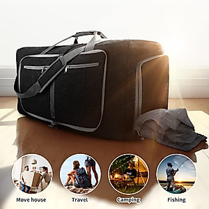 LE FUTUR 115L Foldable Travel Duffle Bag,Foldable Travel Bag with Shoes Compartment Lightweight and Packable Duffel Bag for Easy Storage Ideal for Convenient Travel (travel duffels)