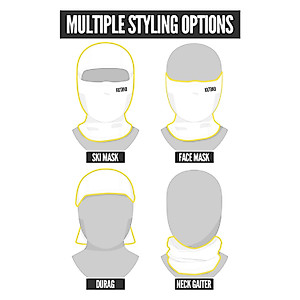 Nxtrnd Football Ski Mask, Shiesty Mask, Cooling Sports Balaclava (White)