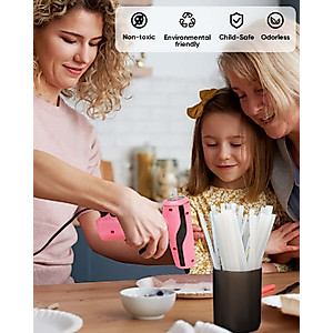 SHALL Mini Hot Glue Sticks, 0.27” Dia x 8” Long, 100-pack Clear Hot Melt Glue Gun Sticks for All-temp Mini Glue Guns, Multipurpose for Kids Adults DIY Art Craft Sealing Repairing Festival Decoration