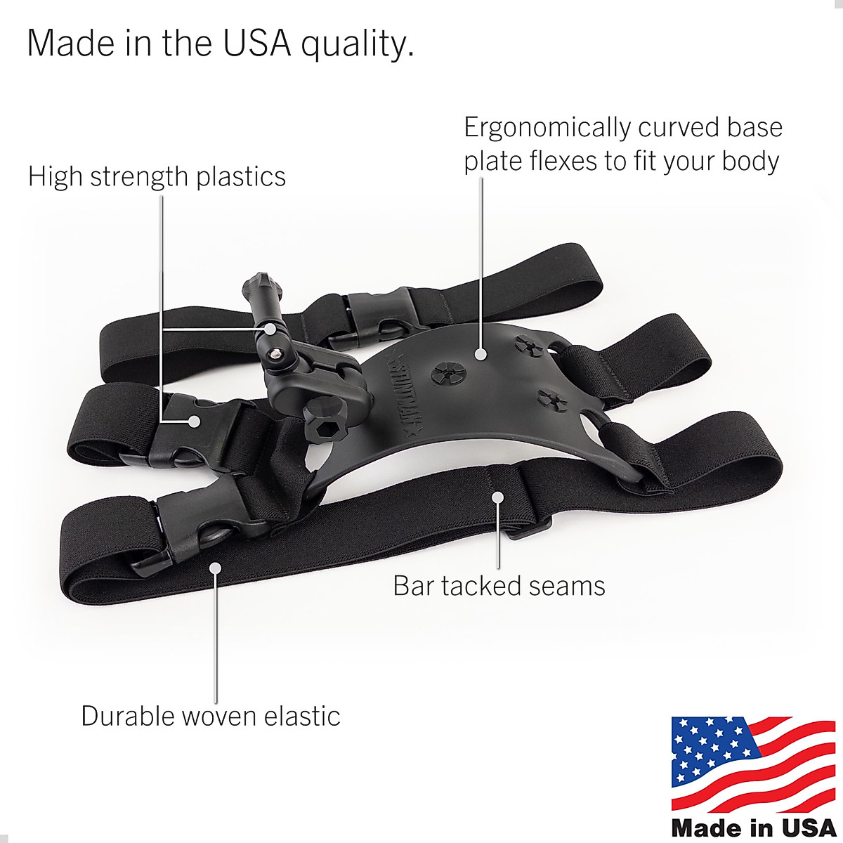 STUNTMAN 360 High Stability Shoulder Mount for Action Cameras - Fits GoPro, DJI Osmo (Action 5 Pro, 4, 3, 2), Insta360 (Ace Pro, Ace, ONE RS, ONE R), and Others
