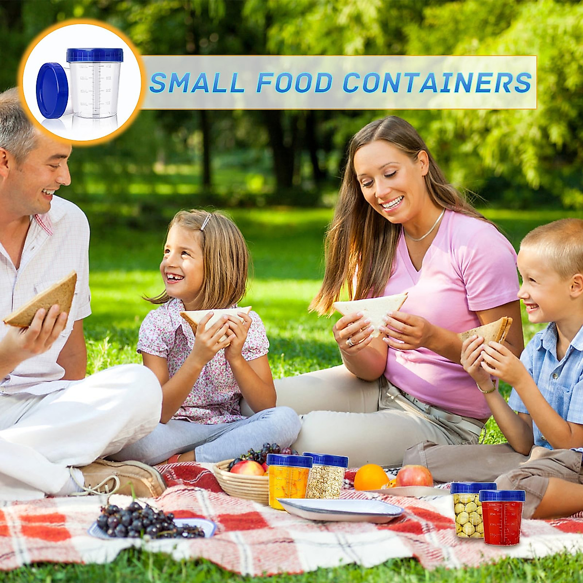 40 Pack 4oz Small Containers with Lids,Reusable Salad Dressing Container Airtight Leakproof Condiment Containers with Screw Lids,Take Away Stackable Plastic Dip Sauce Cups for Snack,Drink,Ketchup