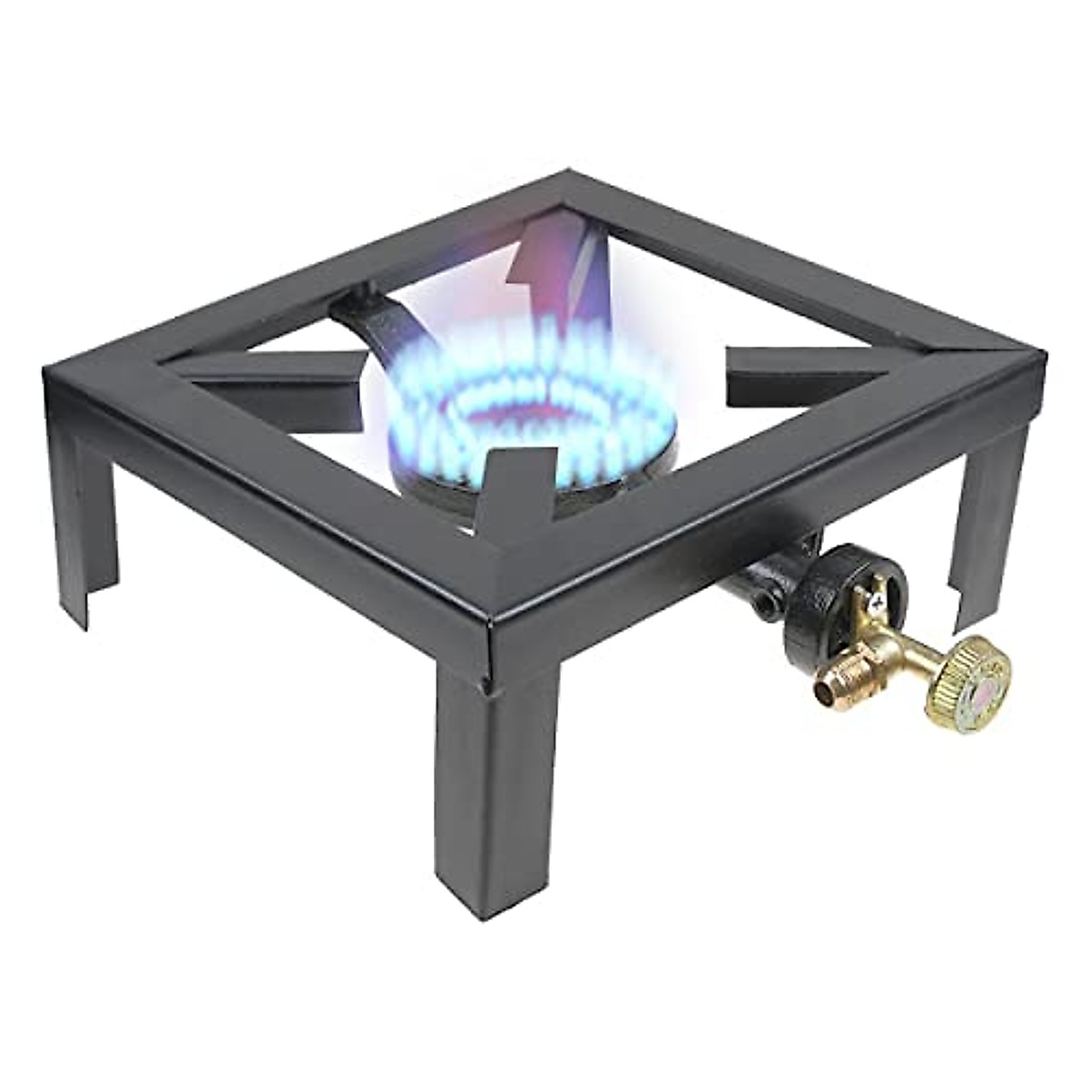 Portable Camp Stove Single Burner, Iron Propane Gas LPG BBQ Cooker for Outdoor Camping and Backpacking