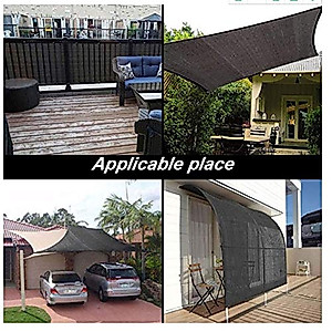 HLMBQ Black Shade Net Cloth 6.6'x10' Sunblock Privacy Screen Fabric Sun Mesh Net Shade Rate 90% Garden Patio RV Railing Window Custom Make Size