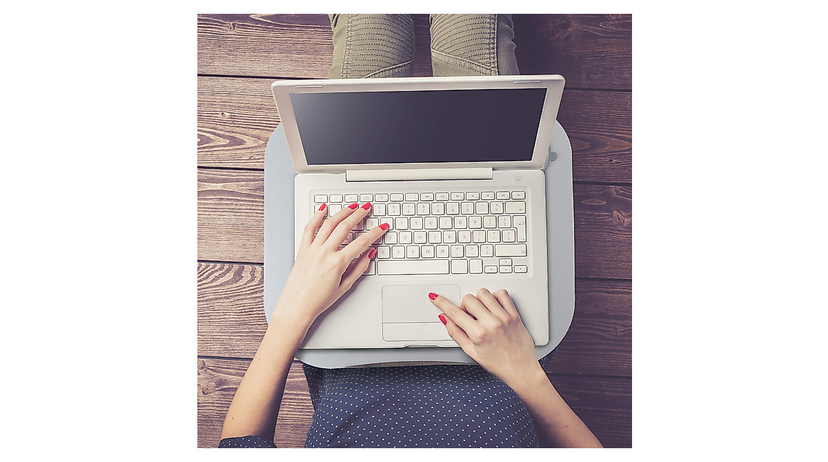 Laptop Buddy Gray Cushion Desk - Comfort & Support