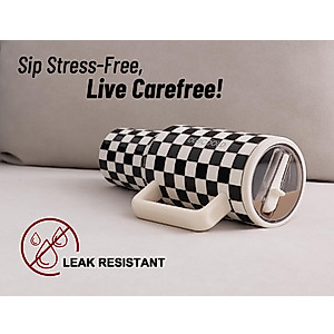 DLOCCOLD 40 oz Tumbler with Handle and Flip Straw, 100% Leak Resistant Leak-Proof Tumbler with Lid and Straw, Insulated Stainless Steel Travel Coffee Mug, Keeps Cold or Hot, Car Cupholder Friendly