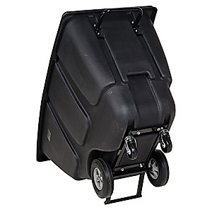 Vestil TDT-50-LD-BLACK Plastic Light Duty Tilt Truck 1/2 Cubic Yard 450 Lb. Capacity Black