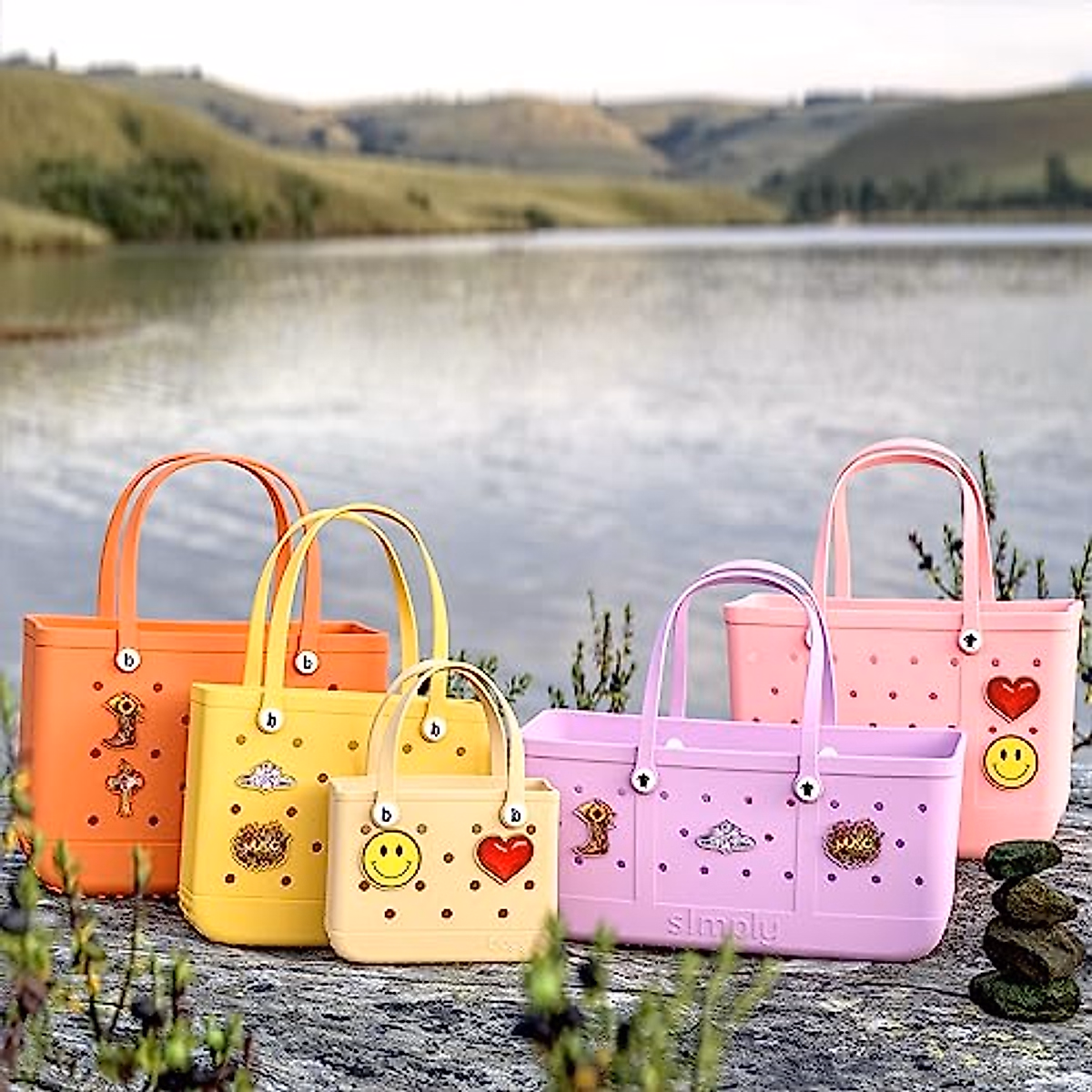 BOGGbeans Symbol Charms for Bogg Bag, Simply Southern Totes, and Similar Styles. Acrylic 3" Symbol Charm Accessories for Beach Totes (Cowboy Boot)