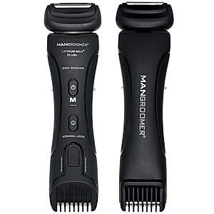 MANGROOMER Lithium Max Plus Body Groomer, Ball Groomer, Body Trimmer, Electric Groin Hair Trimmer with Free Bonus Foil Included