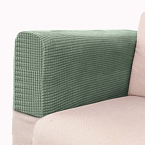 Veemoon 2pcs Chair Cushion Cover Recliner Chair Arm Covers Arm Protectors for Chairs Armrest Covers for Chairs Chair Armrest Cover Couch Loveseat Sofa Armrest Towel Black Towel Household