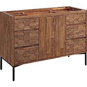 Signature Hardware 953140-48-UM-0 Devora 48" Free Standing Single Vanity Set with Wood Cabinet, Vanity Top, and Oval Undermount Vitreous China Sink