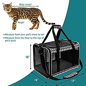 EXPAWLORER Large Cat Carrier for 2 Cats, Soft-Sided Pet Carrier for Cat,Top Load Cat Carriers for Medium Cats Under 25,Airline Approved Pet Travel Bag Fit 2 Kitties Small Dogs