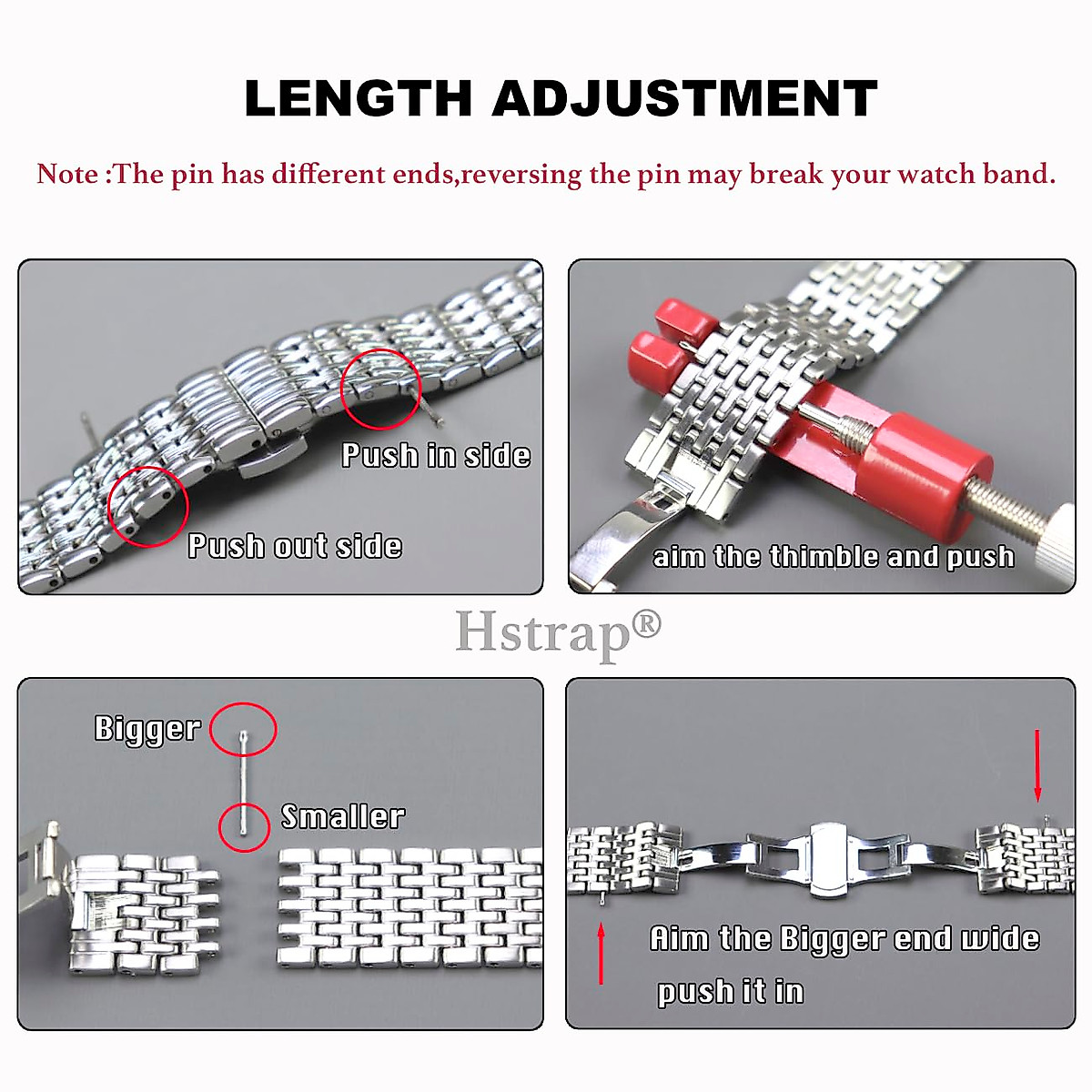 Hstrap Quick Release Metal Watch Band Compatible with Samsung Galaxy Watch 7/6/5/4 Bands 40mm 44mm/Galaxy Watch 6 Classic 43mm 47mm/Galaxy Watch 5 Pro 45mm, 20mm Mesh Watch Bands Women Men Gold-Silver