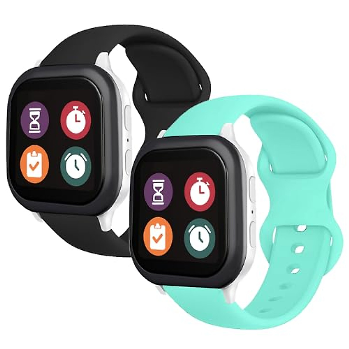 POPIGROUND 2 Pack Gizmo Watch Band Replacement for Kids, Food Grade Silicone Kids Watch Bands Compatible with Gizmo Watch 3 2 1 Soft Breathable Watch Band for Boys Girls