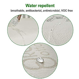 Wonder Dream Mini Crib Mattress, Organic Cotton, 100% Breathable, Non Toxic, No VOC's, Hypoallergenic