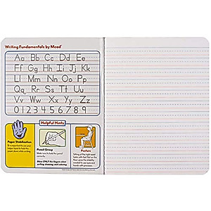 Mead Primary Composition Notebook K-2, 6 Pack Primary Ruled Composition Book, Color May Vary, Grades K-2 Writing Dotted Lined Notebook, 100 Sheets (200 Pages) 489902ELG